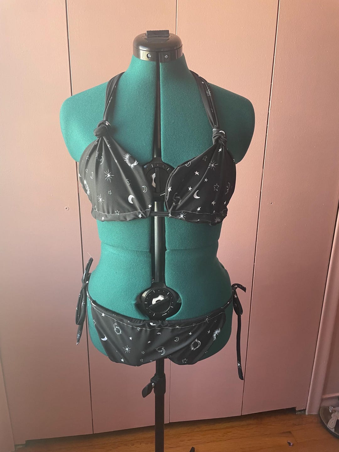 Bikini Swimsuit S/M Sun Moon Star Print, Handmade Swimsuits for Women ...