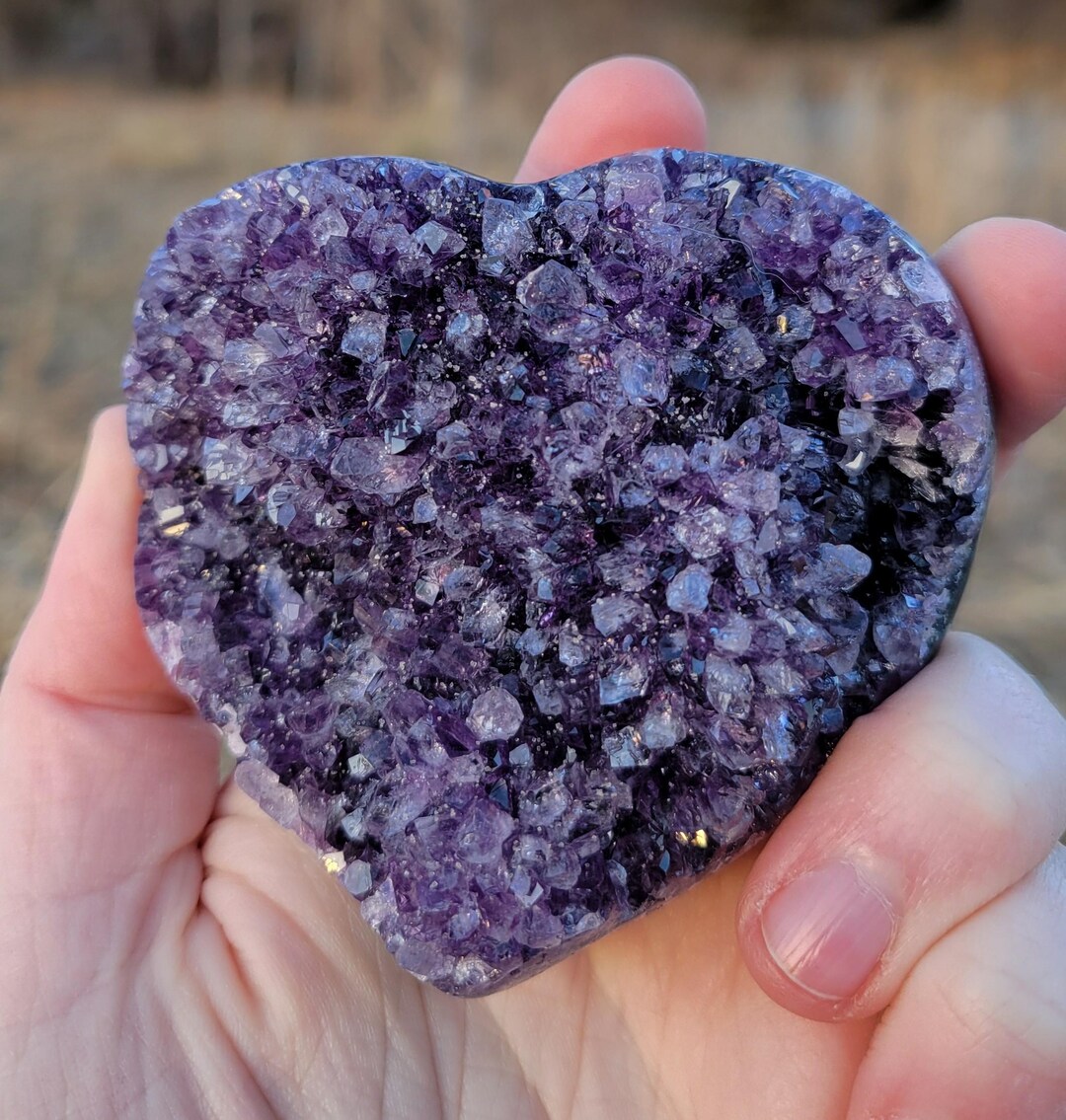 Raw Puffy Amethyst Heart - Etsy