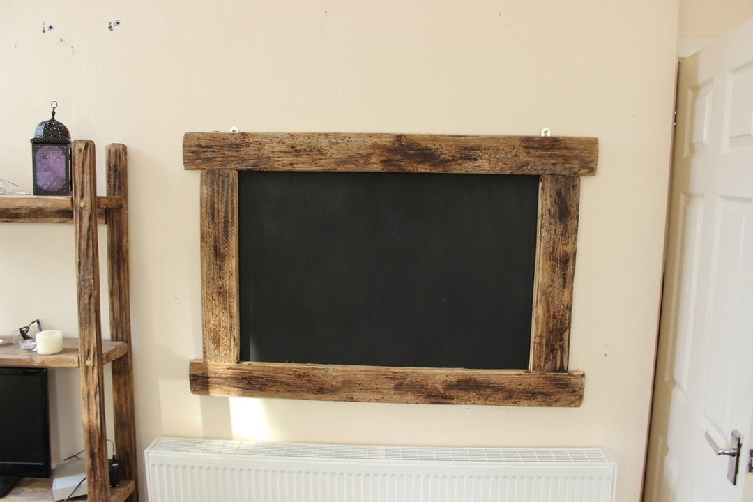 Large Rustic Reclaimed Driftwood Farmhouse Style Black Chalk Board - Etsy