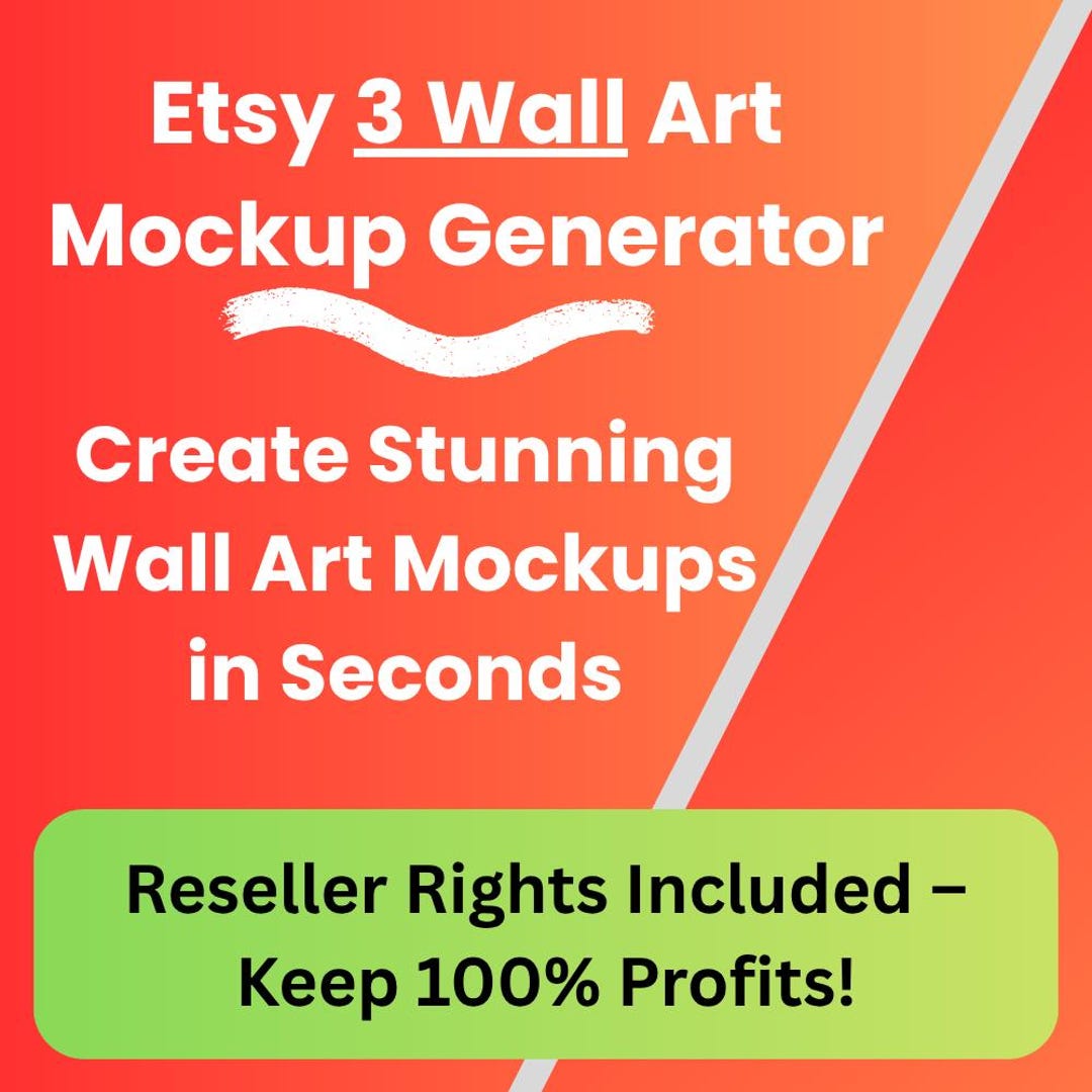 Etsy 3 Wall Art Mockup Generator With Reseller Rights Generate ...