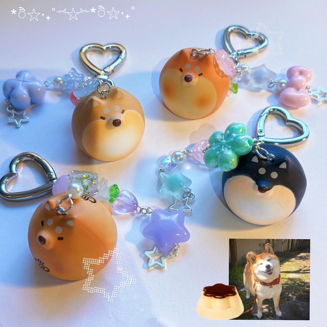 Shiba Inu Figurine Handmade Beaded Keychains - Etsy