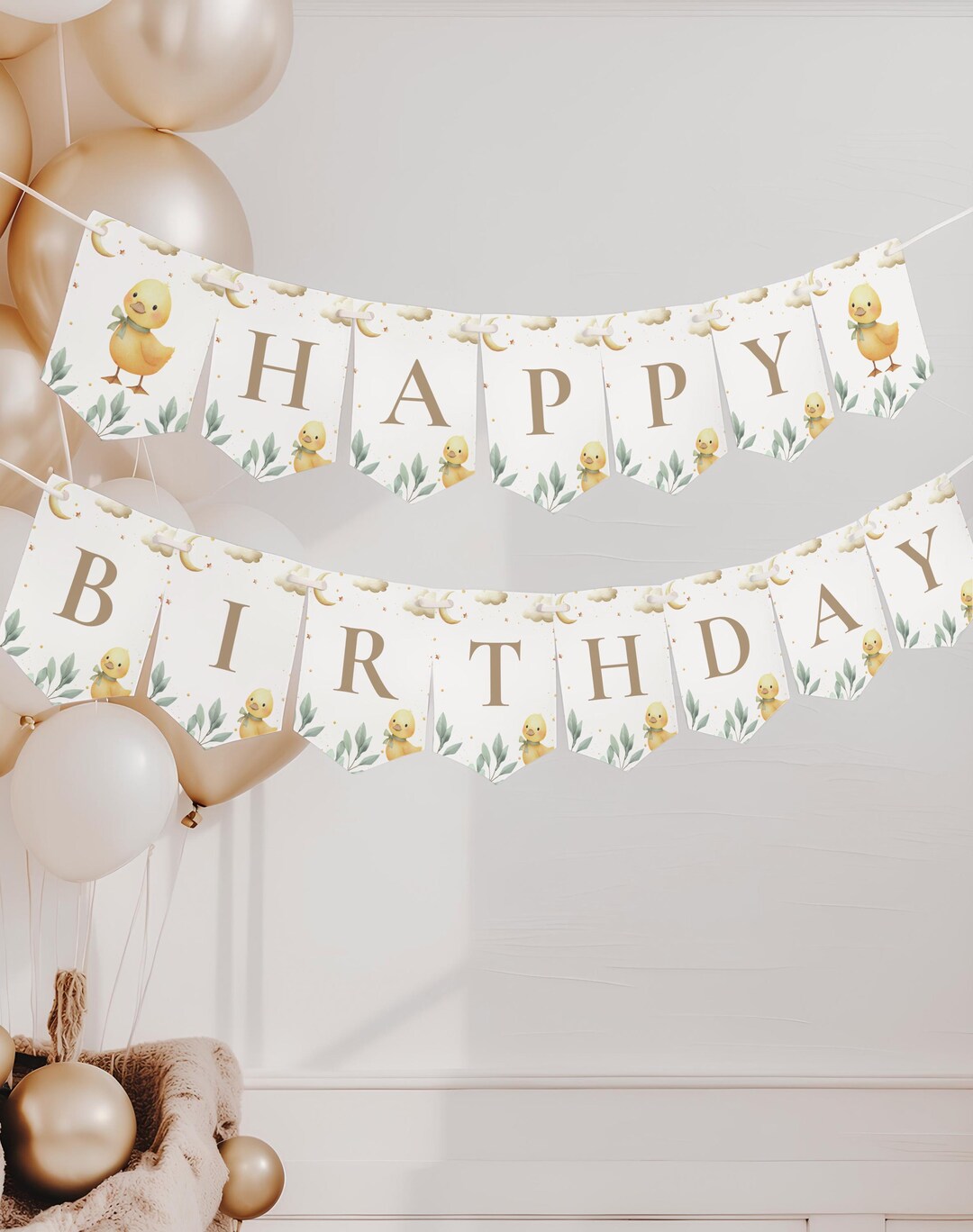 One Lucky Duck Banner Lucky Duck First Birthday Banner Duck Birthday ...