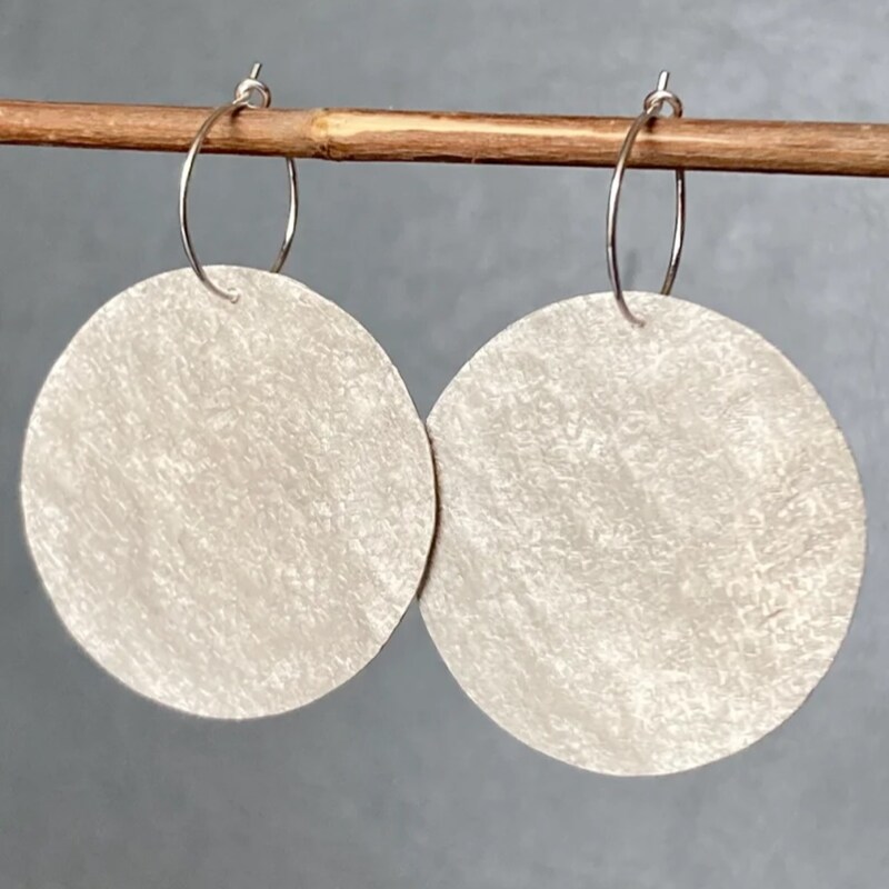 Large Disc Earrings - Etsy