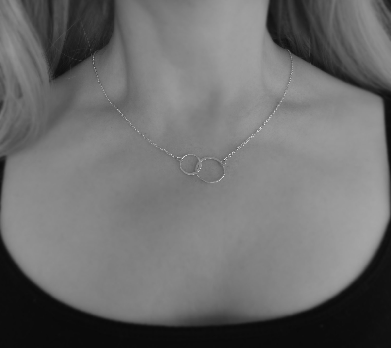 Sterling Silver Interlocking Circle Necklace: Unity, Infinity Design - Etsy