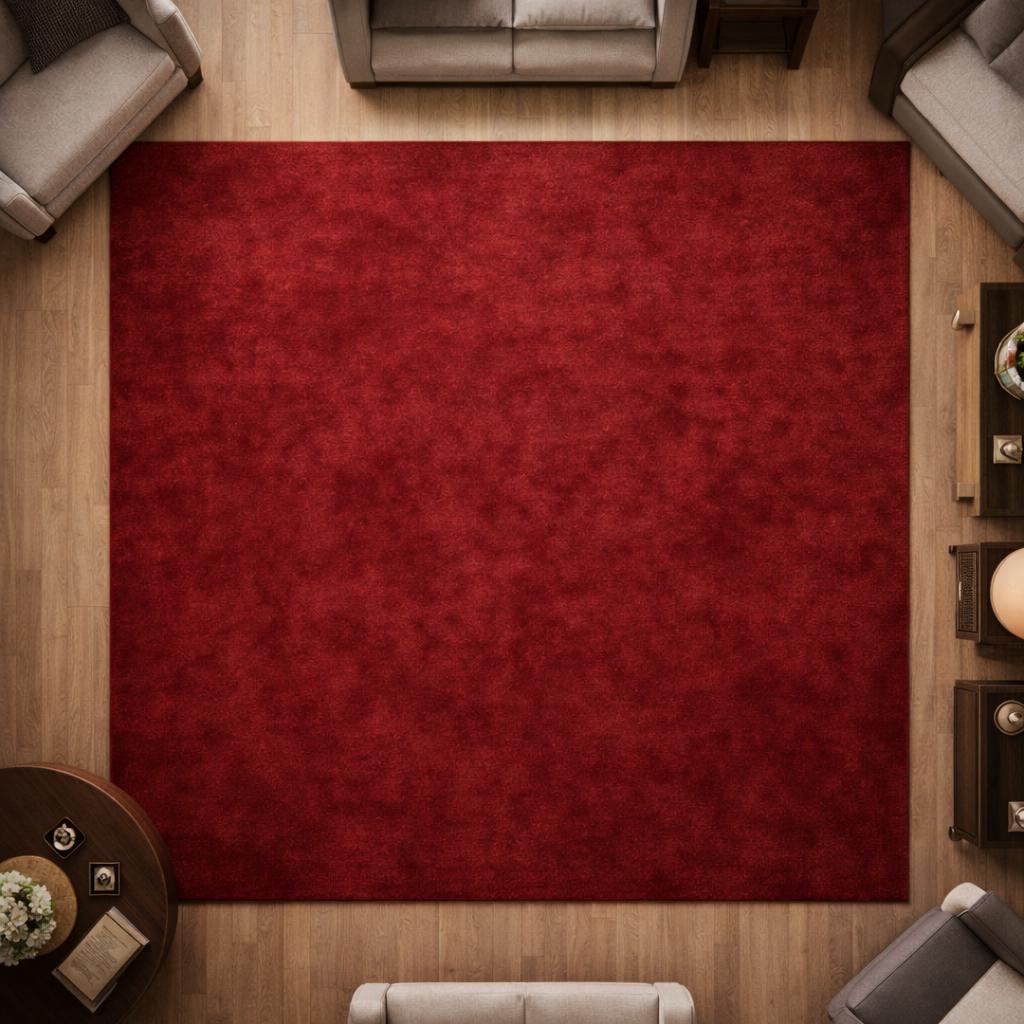 Hand Tufted Solid Red Rug, Modern Minimalist Area Rug, Plush Wool ...