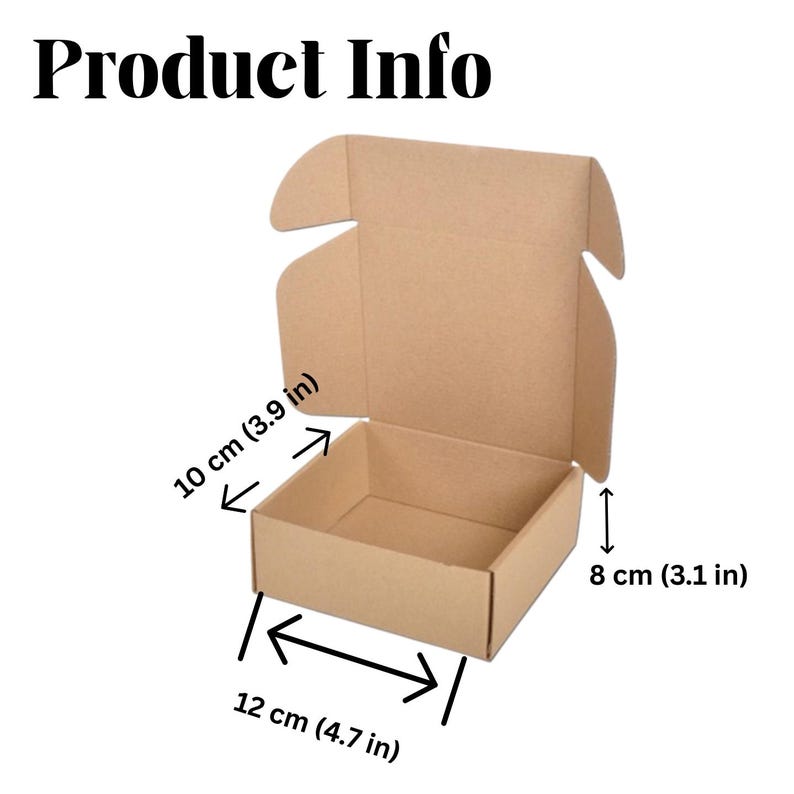 Kraft Corrugated Cardboard Box: Eco-friendly Gift Packaging (12x10x8 Cm ...