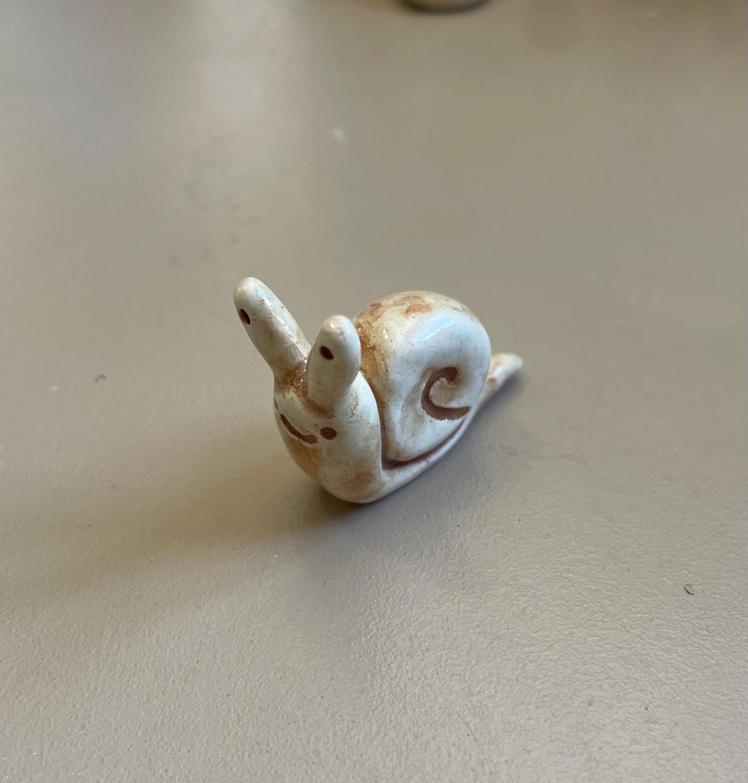 Snail Figurine Snail Sculpture Snail Art Snail Mini Snail Miniature ...