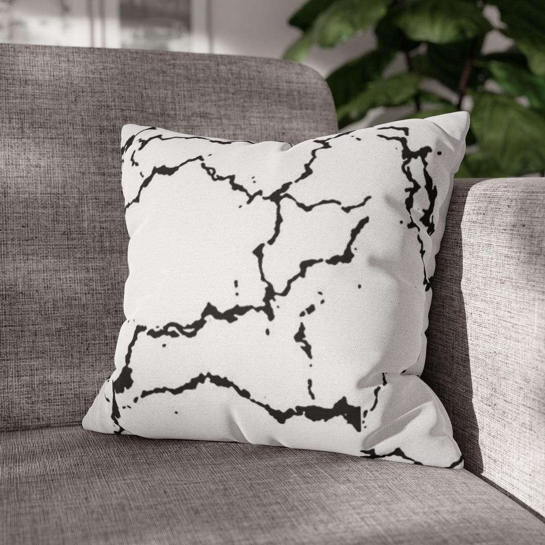 Abstract Flow Line Art Pillow Cover | Black and White Organic Modern ...