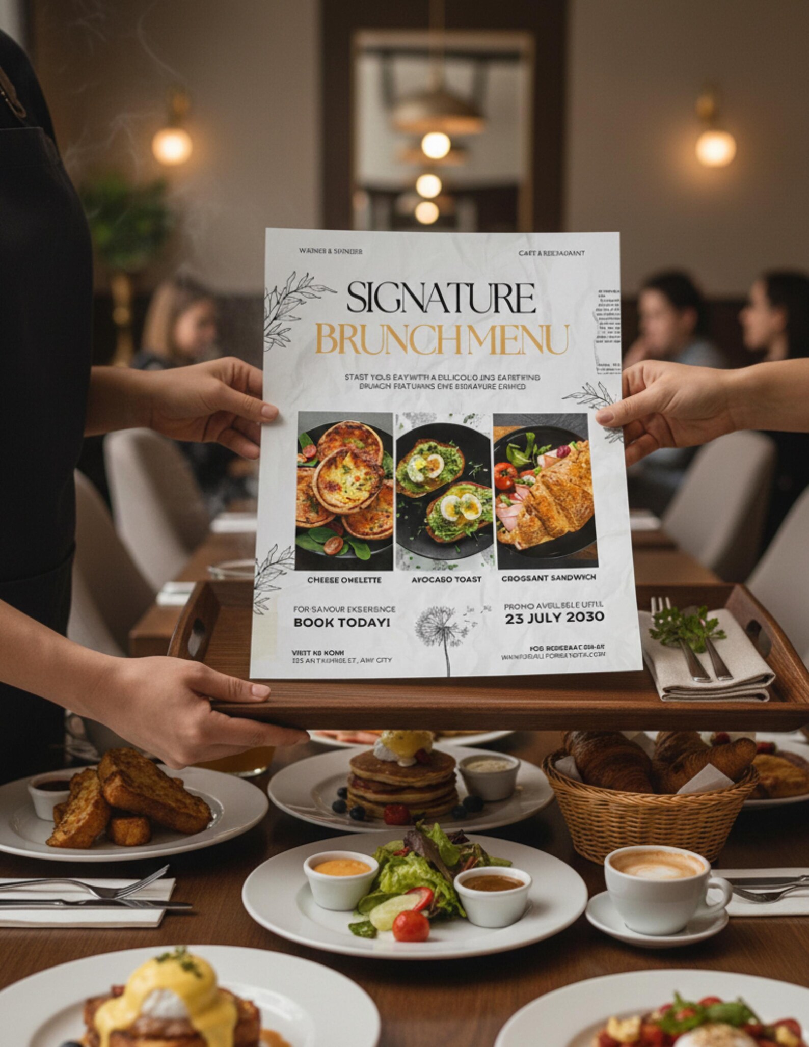 Editable Brunch Menu Flyer Template | Restaurant & Cafe Menu PDF ...