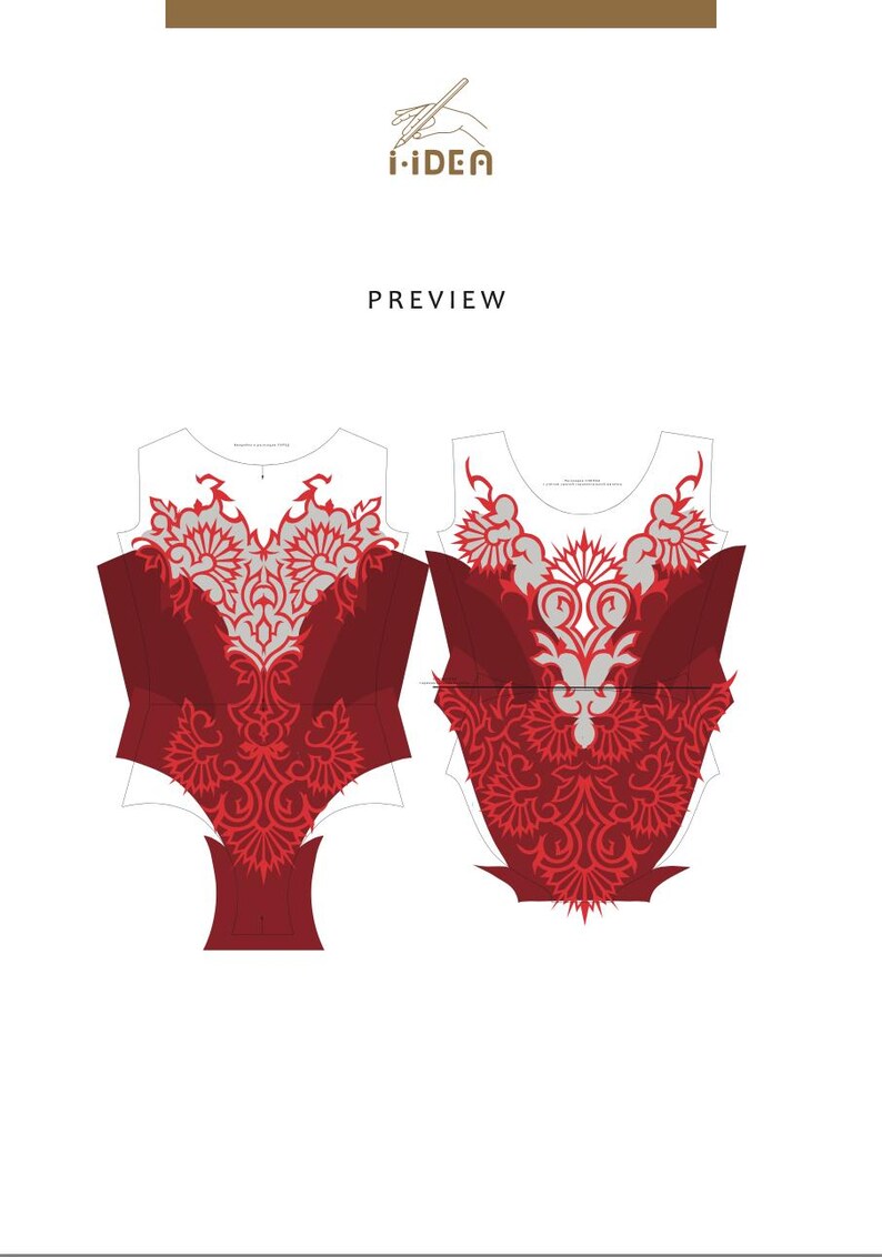 Rhythmic Gymnastics Leotard Pattern | Figure Skating Costume Pattern | Dance Leotard Pattern ...