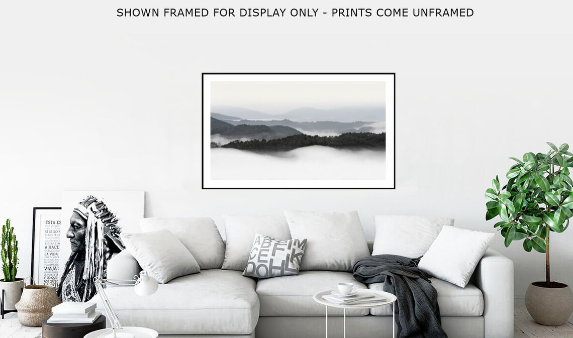 Smoky Mountains Photography, Mountain Print, Panoramic Mountain ...
