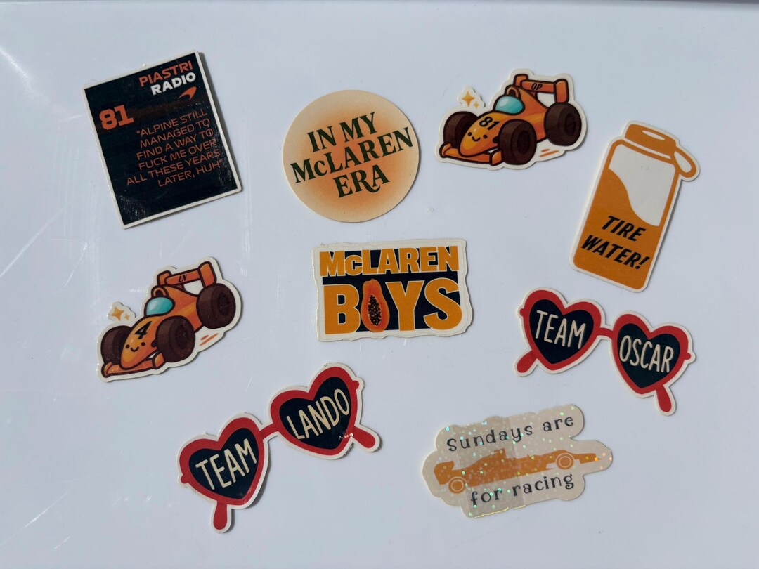 Mclaren Stickers | Mclaren Team Sticker Pack | Funny F1 Stickers ...