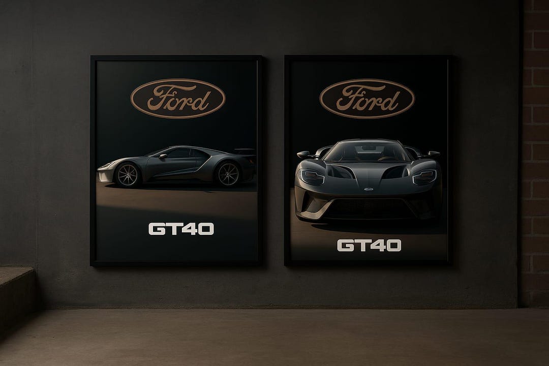 Car Poster, Digital Print, Ford Gt40, Posters, Bedroom, - Etsy