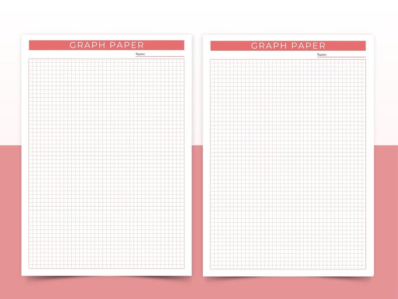 Graph Paper Canva, Printable Graph Grid Paper, Digital Template for ...