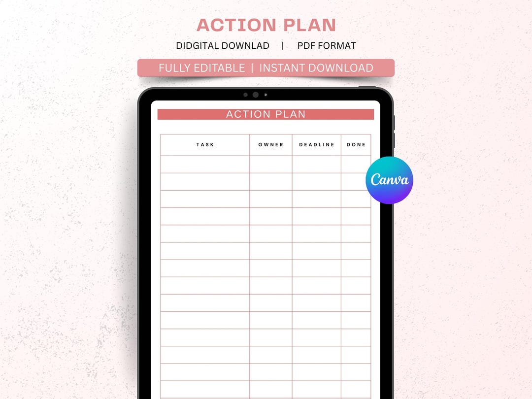Multi-project Action Tracker: Project Management Task Planner (digital ...