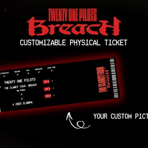 Custom Breach Tour Twenty One Pilots Concert Ticket Keepsake - 2025 ...