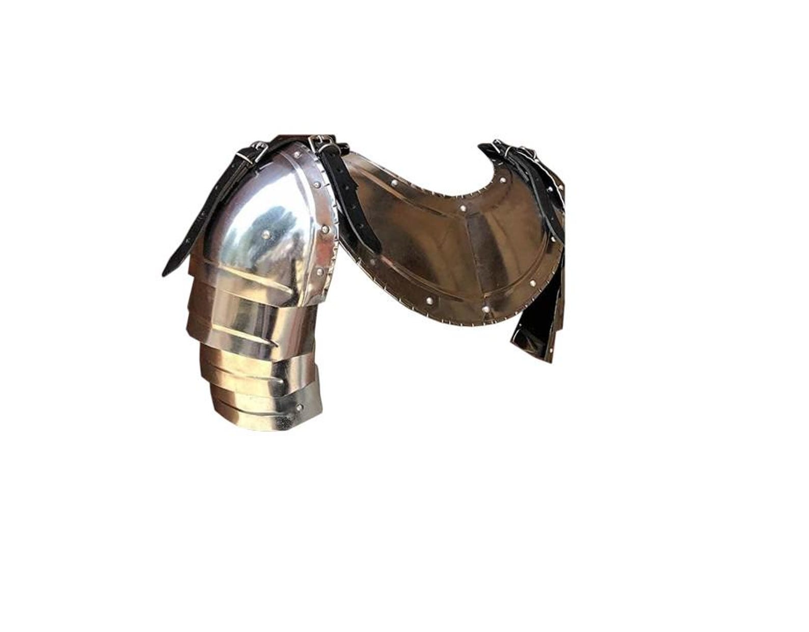 Medieval Steel Gorget With Pauldrons: Viking Armor Shoulder Guard Set ...