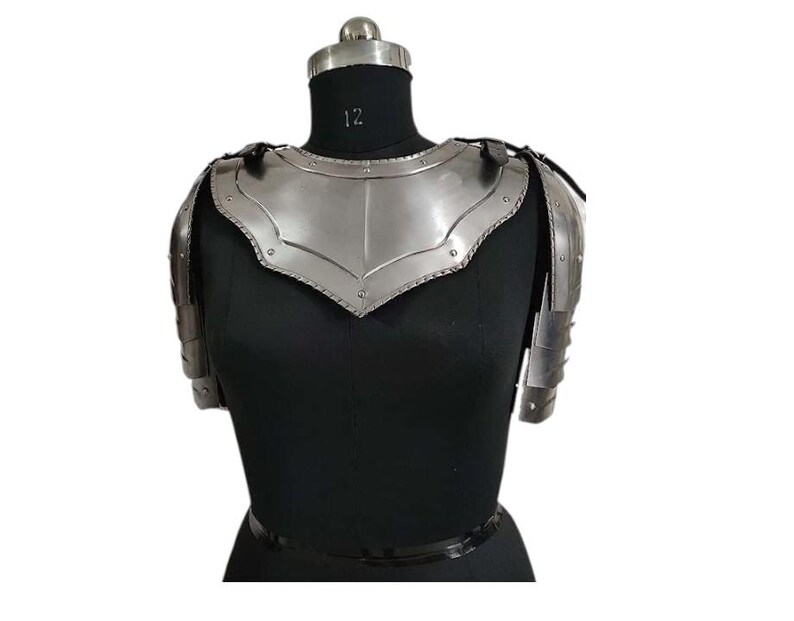 Medieval Steel Gorget With Pauldrons: Viking Armor Shoulder Guard Set ...