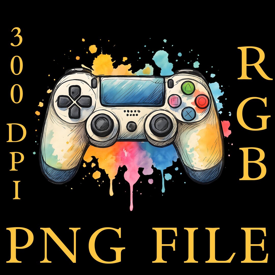 Watercolor Game Controller PNG | Playstation Clipart (digital Download ...