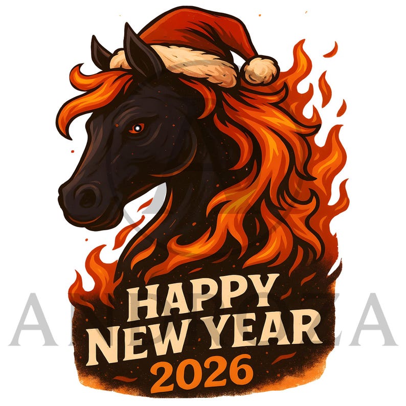Fire Horse New Year 2026 PNG Clipart Bundle – 5 Designs - Etsy Canada
