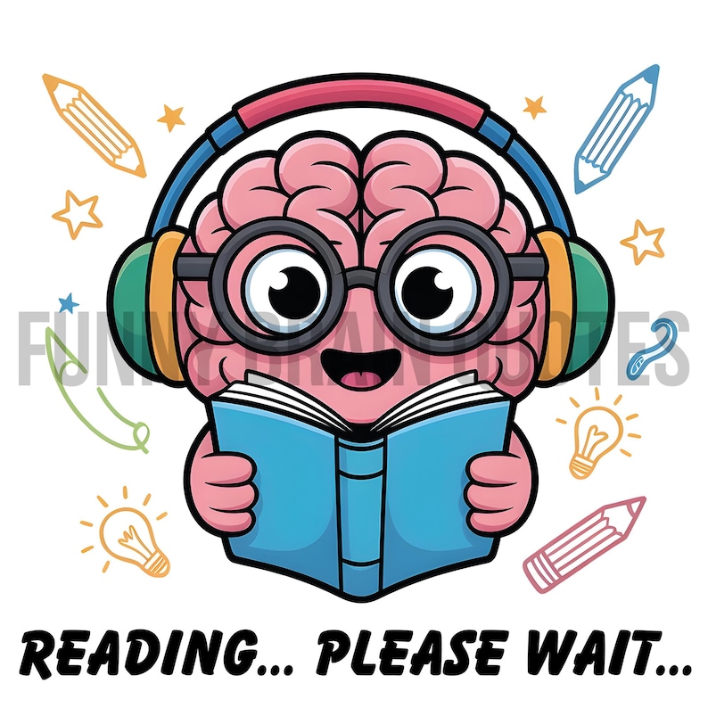 Funny Brain PNG Bundle: Cartoon Designs With Quotes (digital Download ...