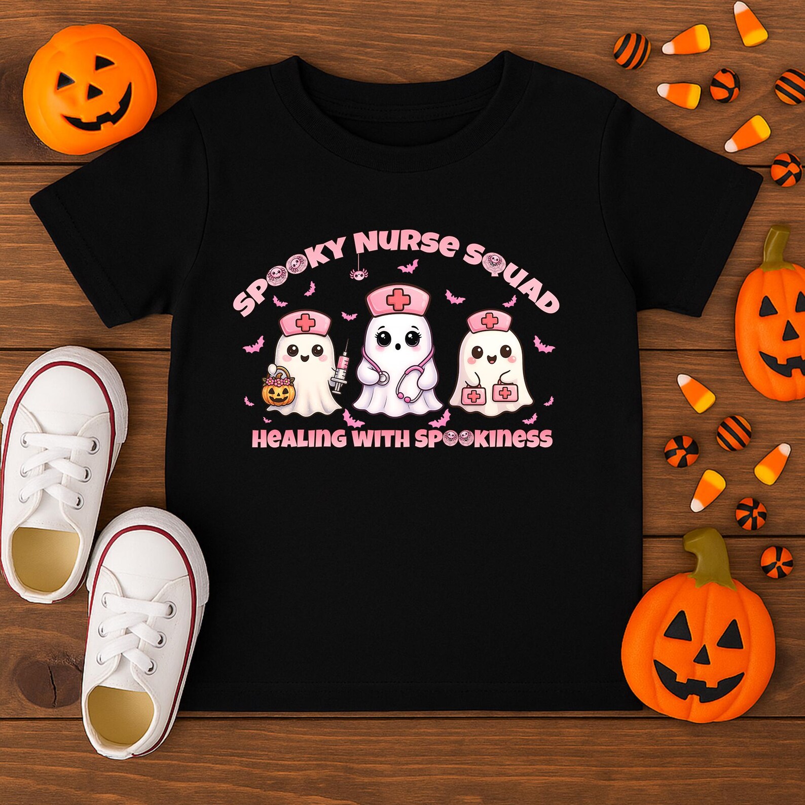 Spooky Nurse Squad PNG | Cute Kawaii Ghost Nurse Clipart | Halloween ...