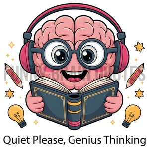 Funny Brain PNG Bundle: Cartoon Designs With Quotes (digital Download ...