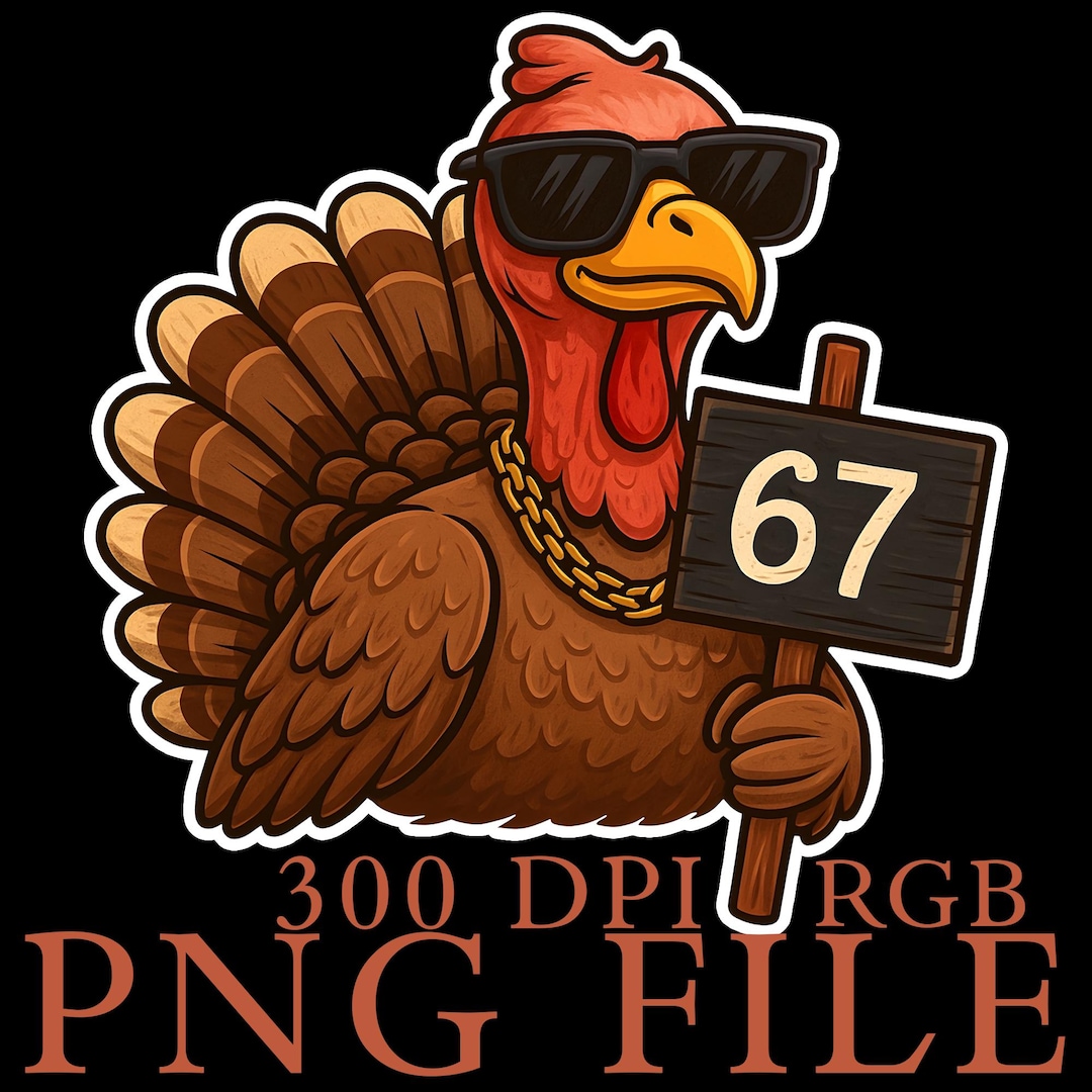 Funny Thanksgiving Turkey PNG, Hip Hop Turkey Design (digital Download ...