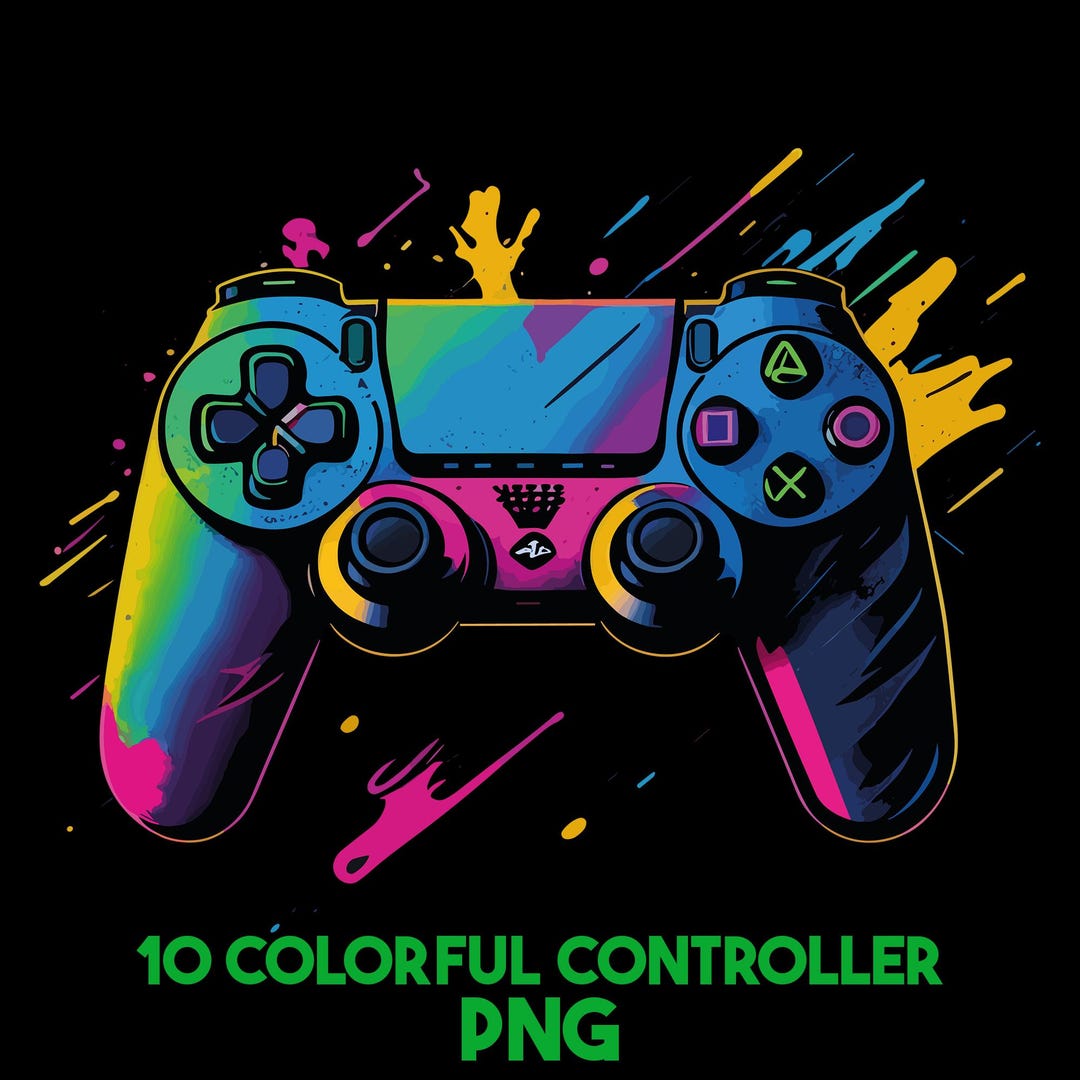Colorful Game Controller Png Digital Download Files - Etsy