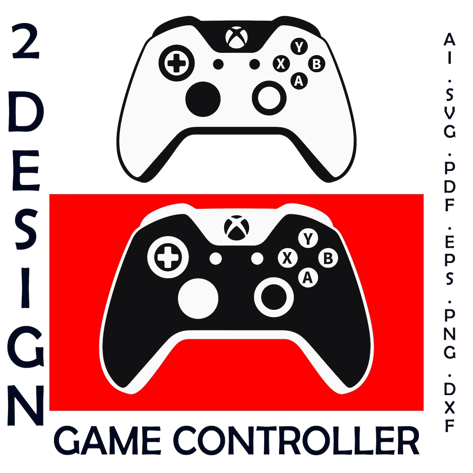 XBOX Controller Ai,svg,png,pdf,eps,dxf | Gamer Clipart | Joystick ...