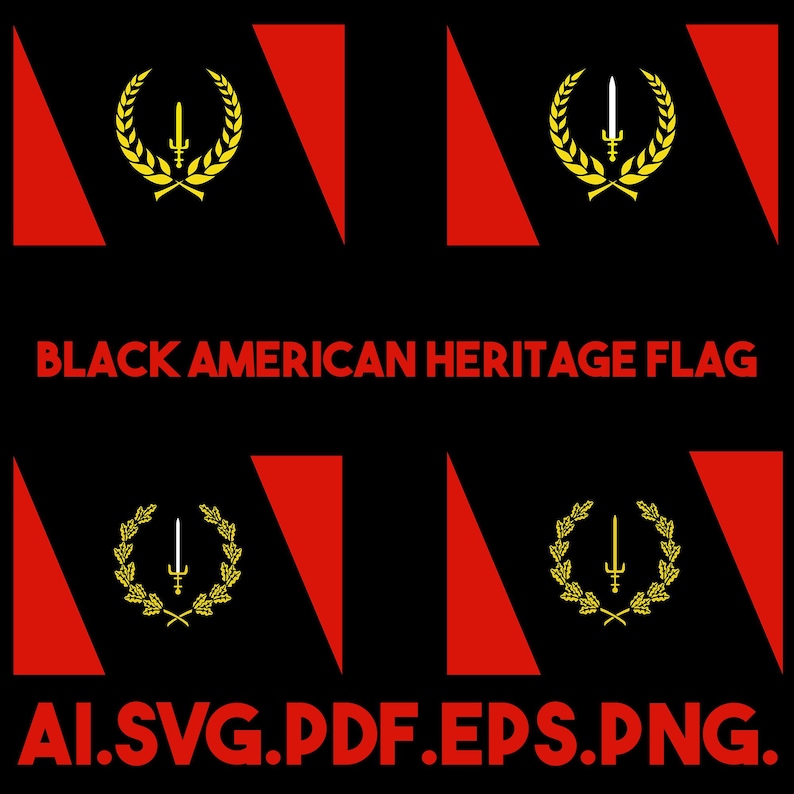Black American Heritage Flag Patch