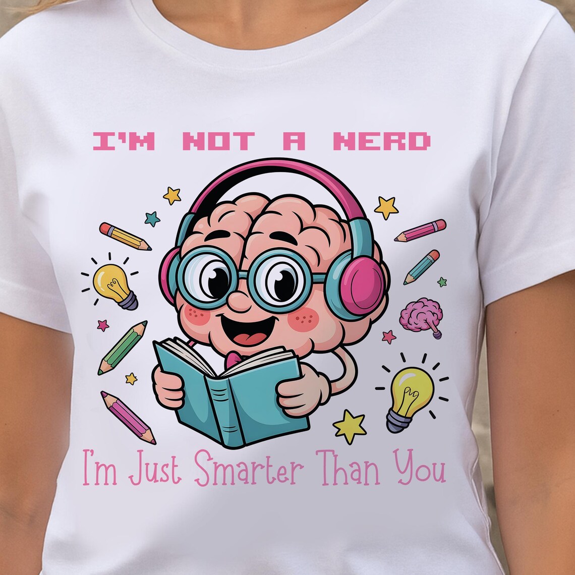 Funny Brain PNG Bundle: Cartoon Designs With Quotes (digital Download ...