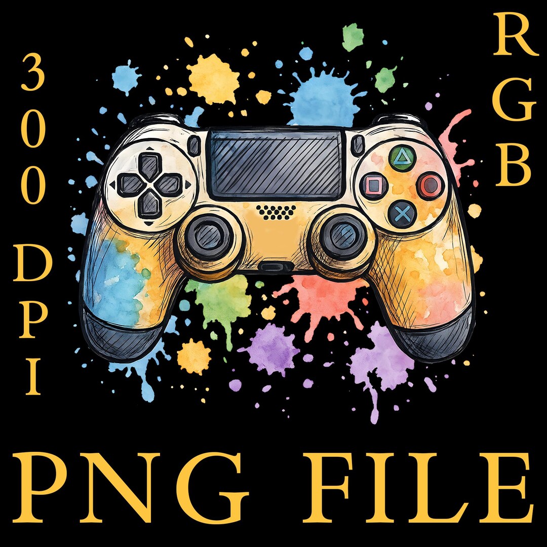 Watercolor Game Controller PNG | Playstation Joystick Clipart | Gamer ...