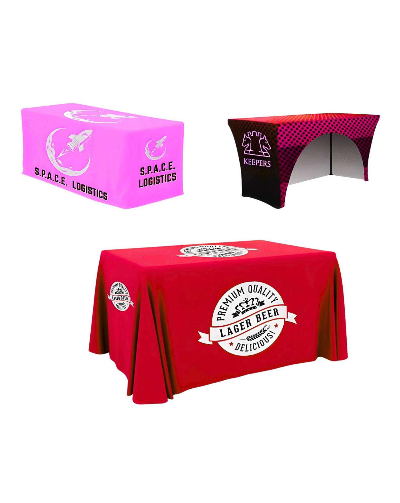 Custom Logo Tablecloth 4/6/8ft | Personalized Table Throw, Trade Show ...