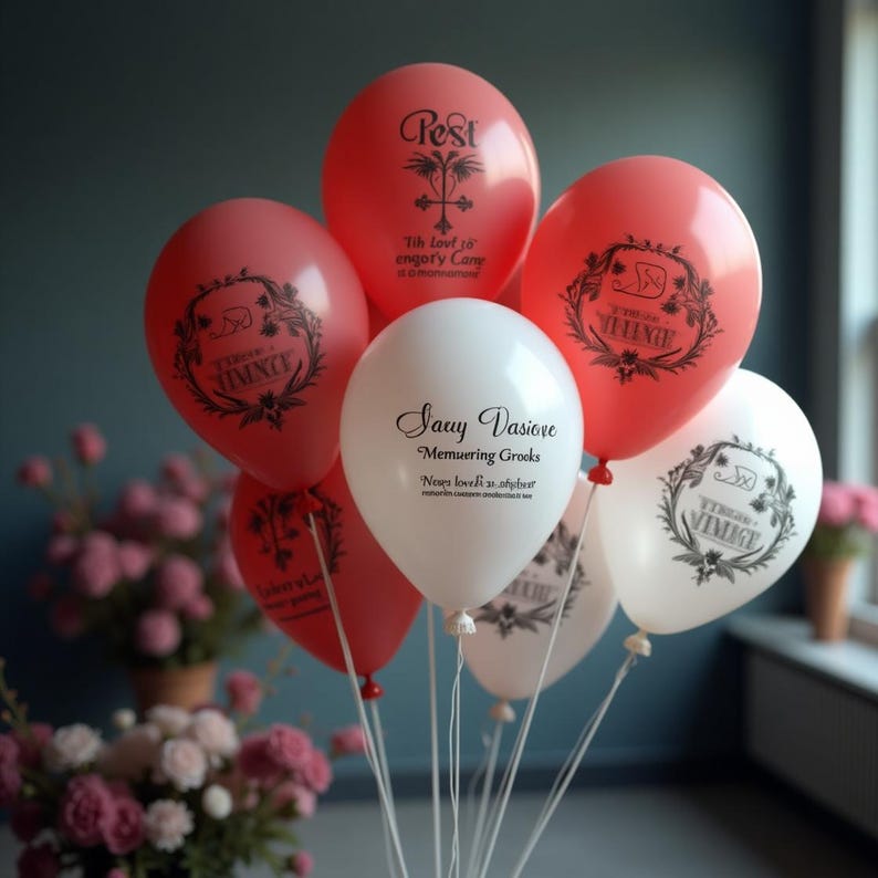 Custom Printed Latex Balloons Valentine | Personalized Name, I Love You ...