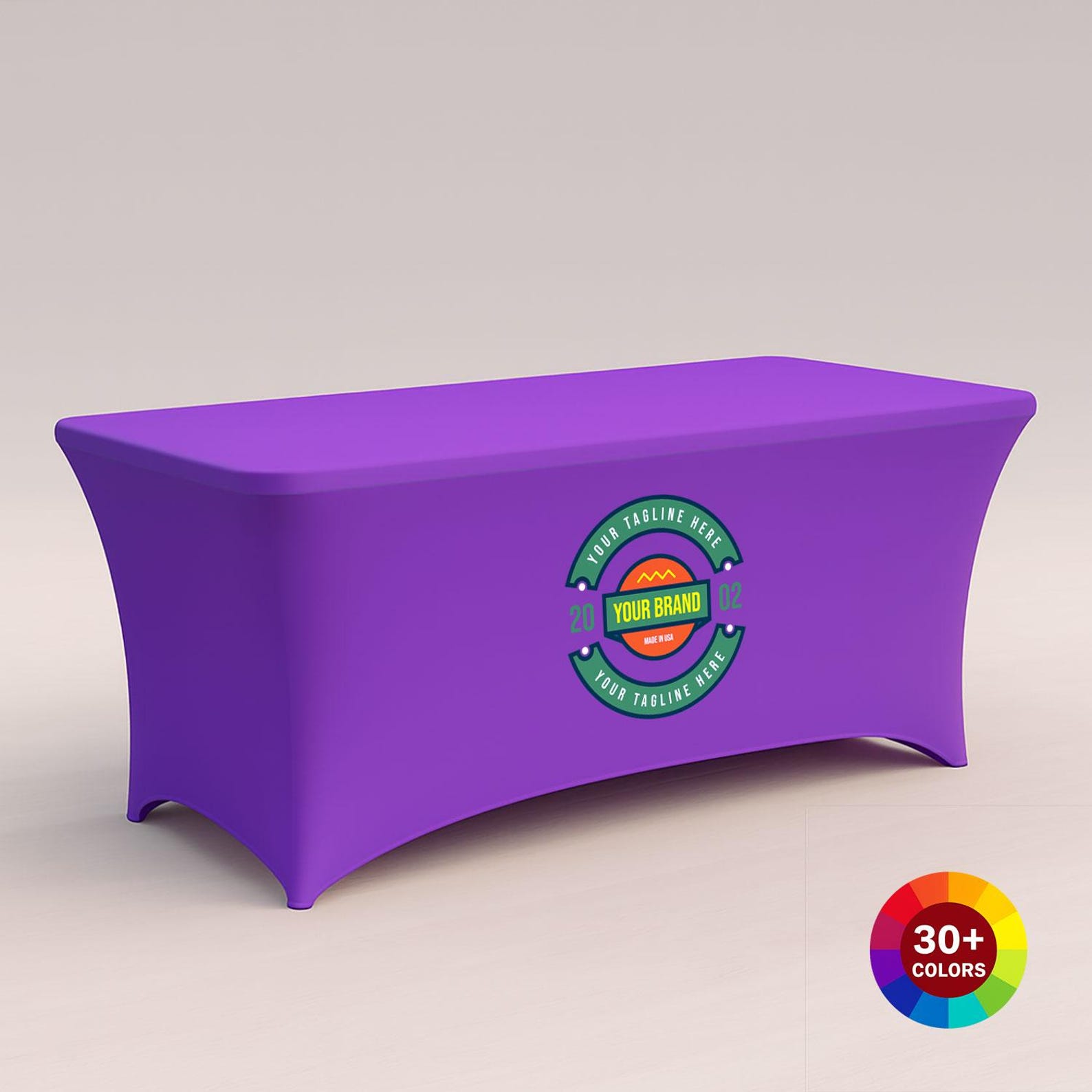 4/6/8ft Custom Stretch Spandex Table Cover | Tablecloth, Trade Show ...