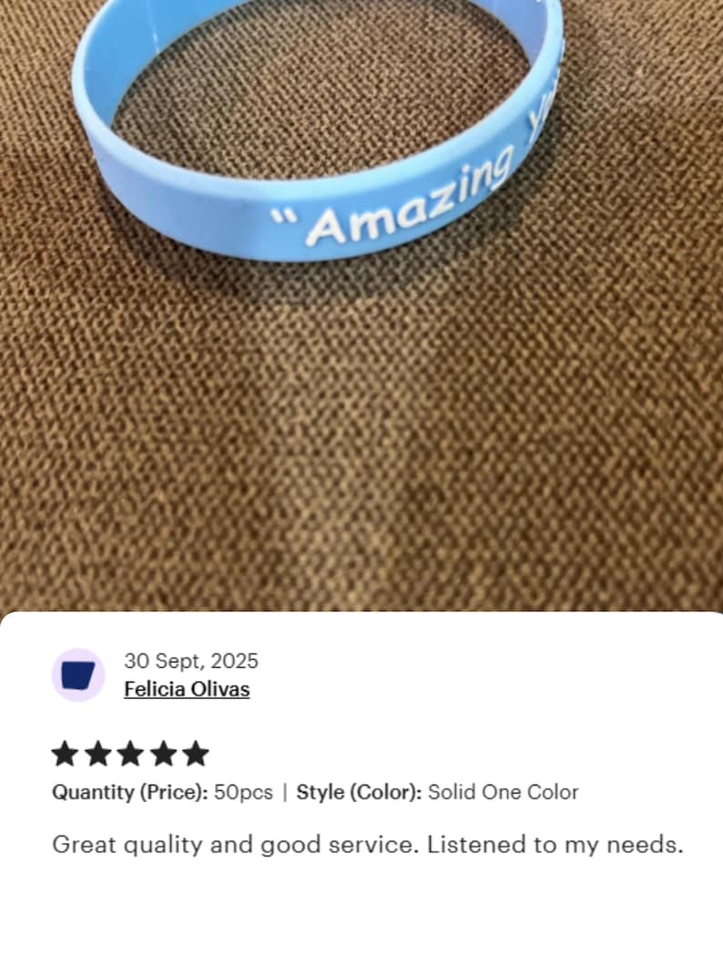 Personalized Imprinted Silicone Wristbands | Custom Rubber Bracelet ...