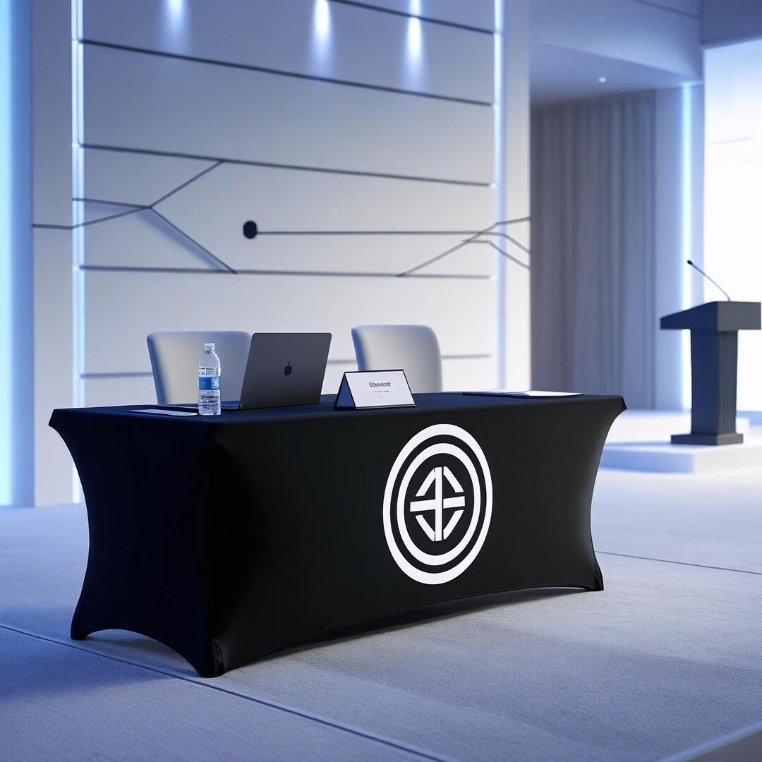 Custom Conference Table Cover With Logo – Fitted, Stretch, or Throw ...