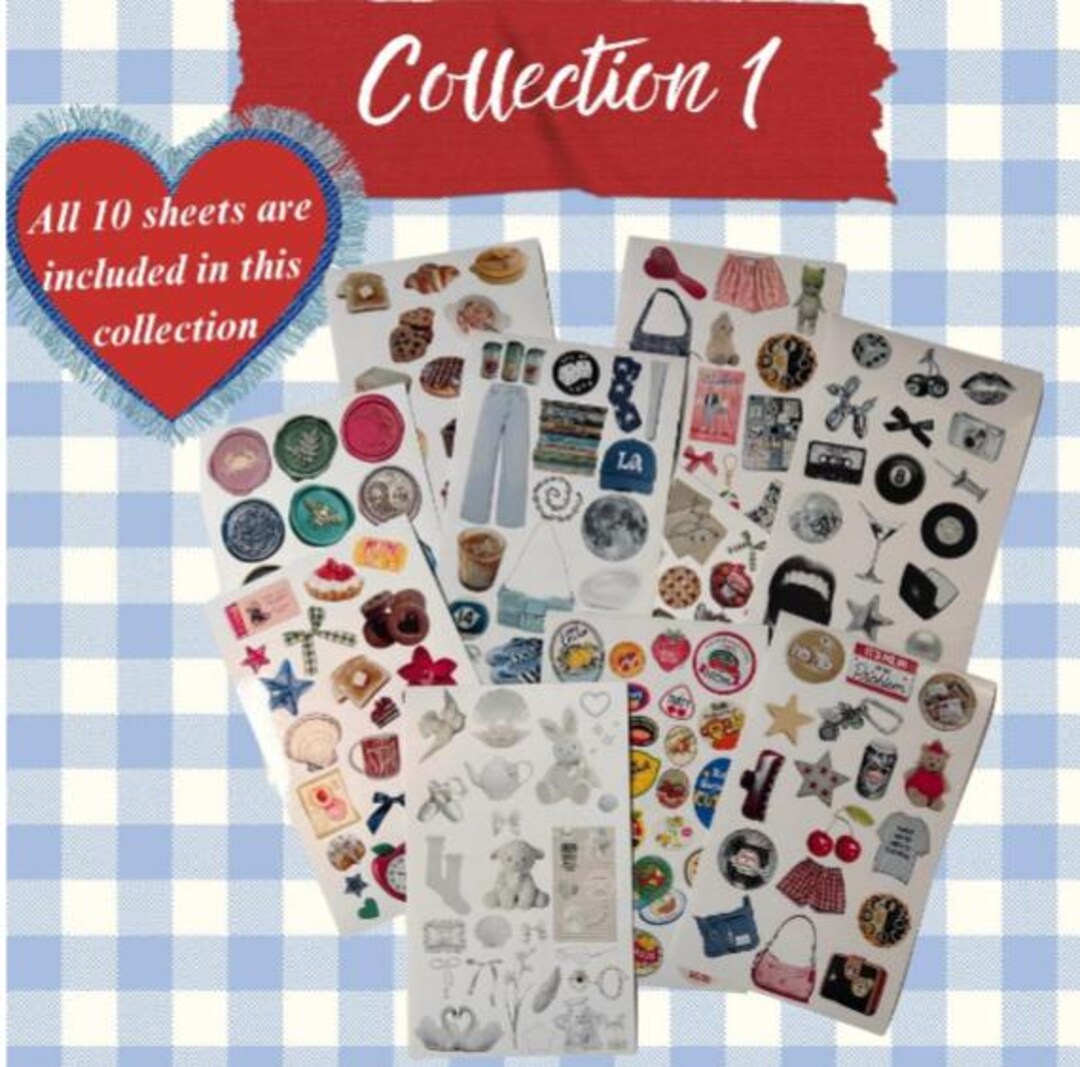 Cutout Sticker Collage Sheet, Sticker Sheet, Retro Stickers ...