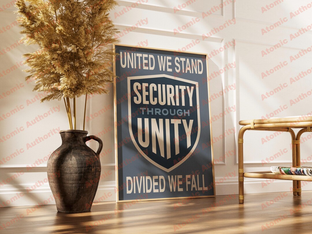 DIGITAL DOWNLOAD: Security Through Unity – Cold War Propaganda Poster ...