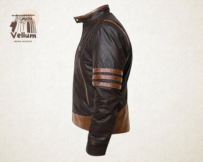 Premium Wolverine Jacket – X-men Origins Brown Bomber Biker Style ...