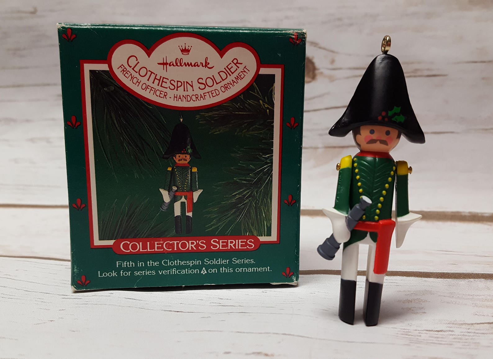 1986 French Clothespin Soldier Hallmark Keepsake Ornament 5th - Etsy