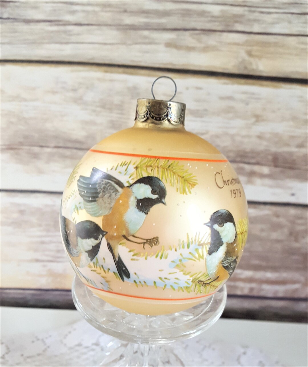 1979 Christmas Chickadees Hallmark Keepsake Christmas Ornament, Glass ...