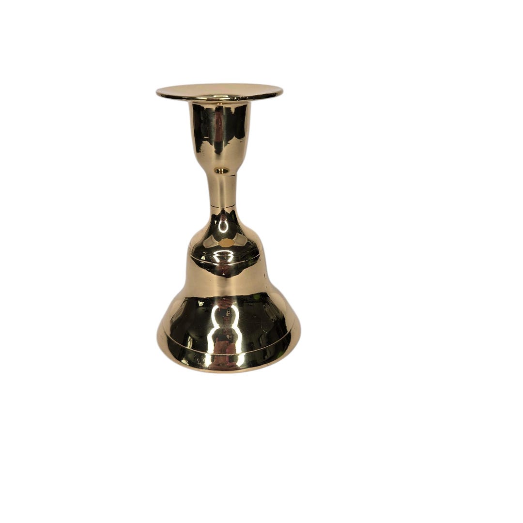 Vintage Brass Bell Candlesticks Combination 4” French Country Dark ...