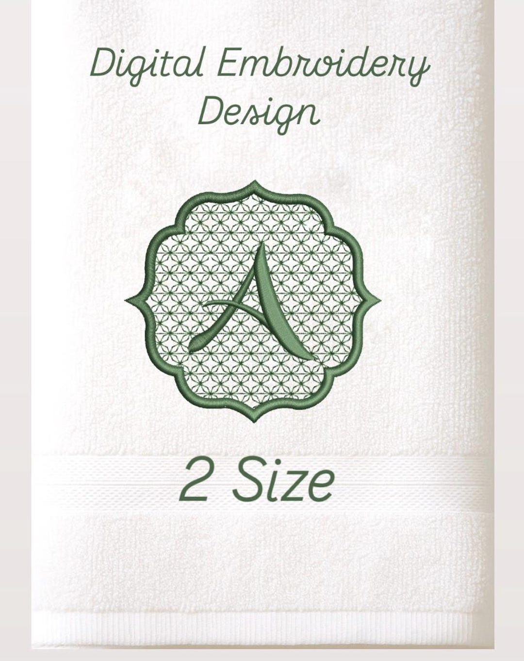 Embossed Monogram Embroidery Font, 3” - 4” Knockdown Letters – DST ...