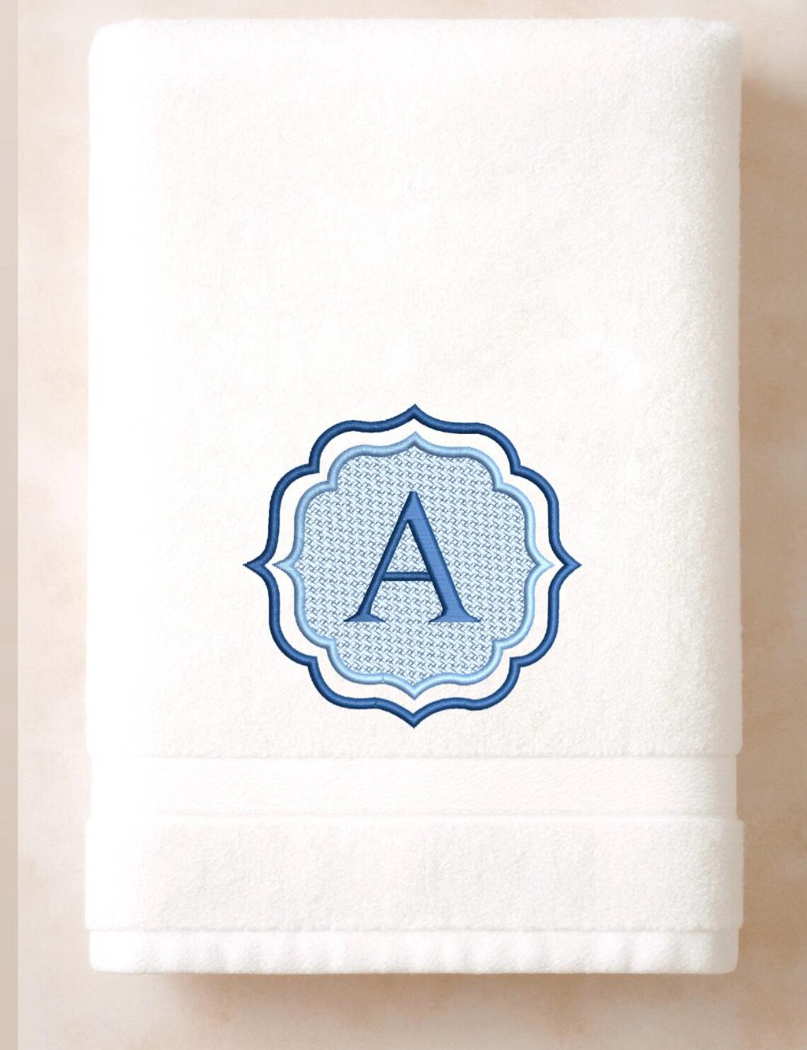 Embossed Monogram Embroidery Font: 4/5 Inch PES V6 (digital Download - Etsy