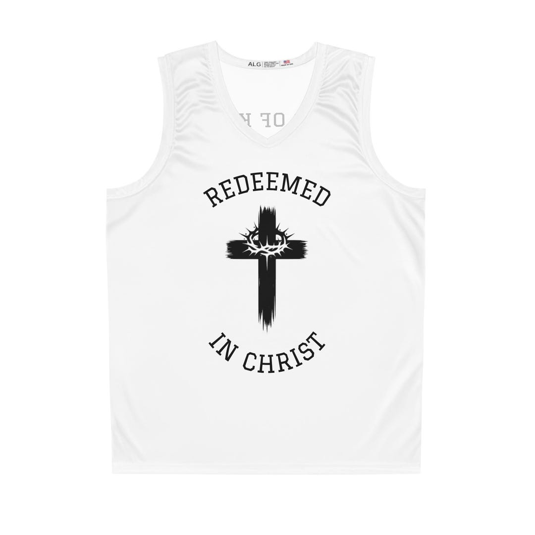 Christian Basketball Jersey, Religious Sportswear, Redeemed in Christ ...