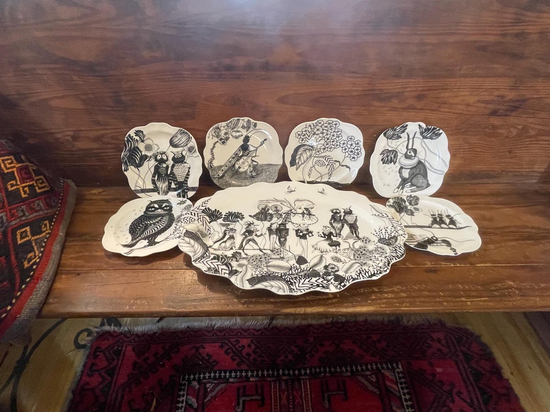 Florence Balducci Wild Masquerade From Anthropologie Platter and 6 ...