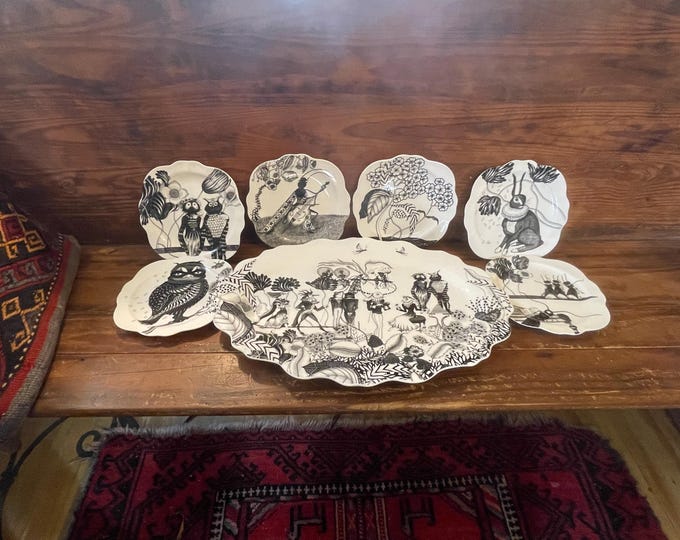Florence Balducci Wild Masquerade From Anthropologie Platter and 6 ...