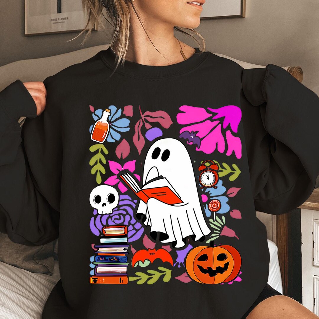 Halloween Fall Ghost Boho Png, Boho Floral Fall Png, Halloween Png ...